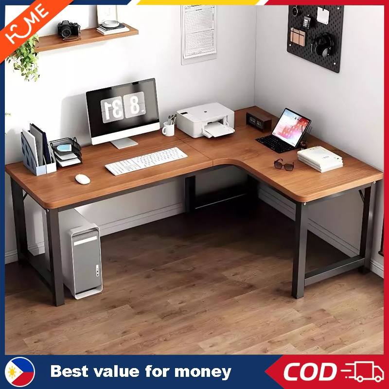EASYHOME L-shaped computer table corner table computer table study ...