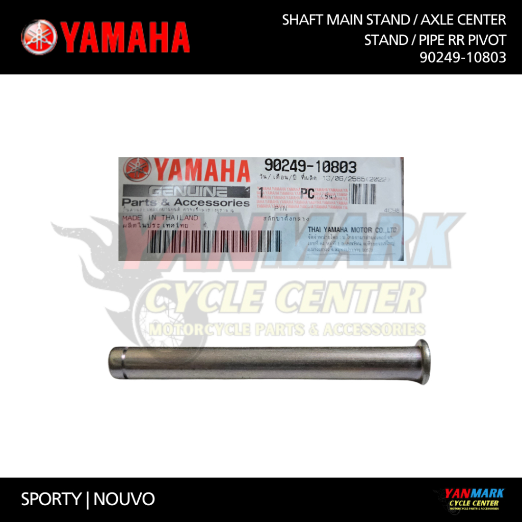 ORIGINAL YAMAHA - SHAFT MAIN STAND / AXLE CENTER STAND /PIPE RR PIVOT ...