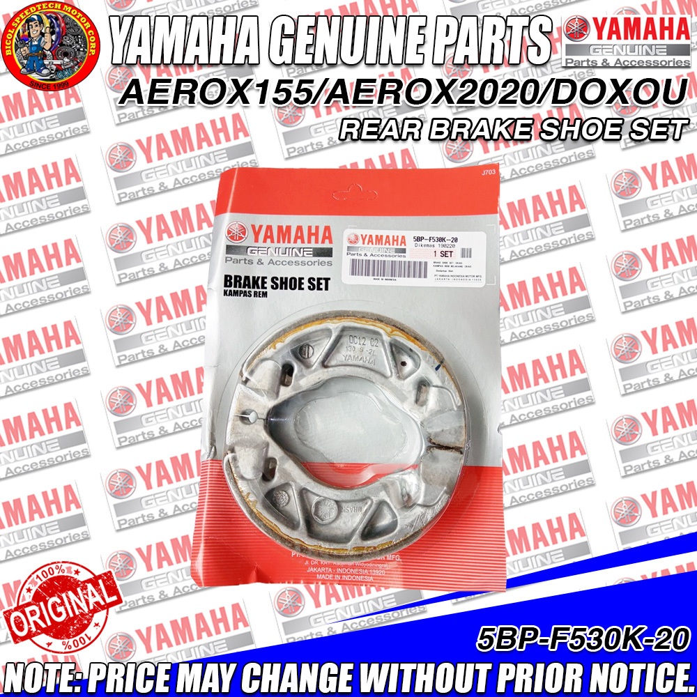 YAMAHA AEROX 155/AEROX 2020/DOXOU REAR BRAKE SHOE SET (YGP) (GENUINE: 5BP-F530K-20) | Shopee ...