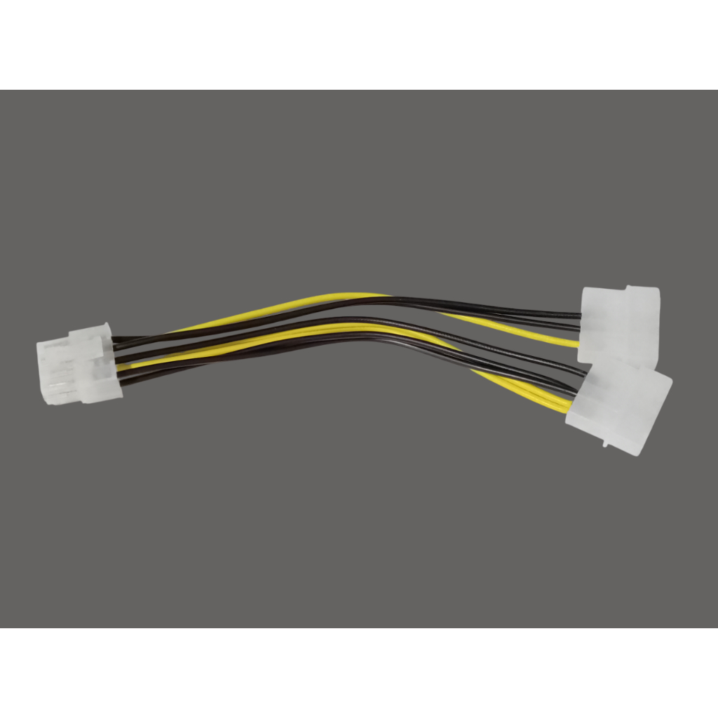 TIPID HOME DUAL MOLEX 4-PIN MALE to 8-PIN FEMALE PCI-E POWER CONVERTER ...