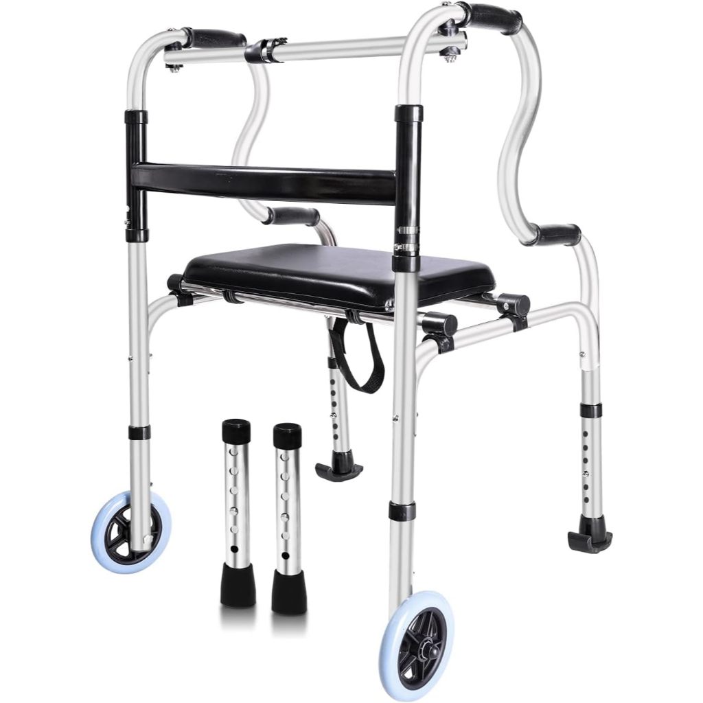 Adult Walker heavy duty Foldable stainless Steel Walking Aid Crutches ...