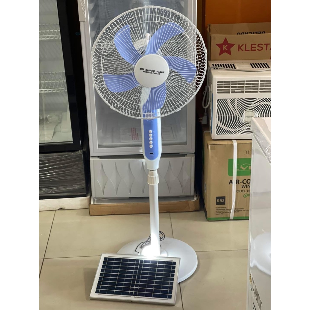 Brand new GD SUPER PLUS SOLAR STAND FAN Model: GD-F16PLUS | Shopee ...