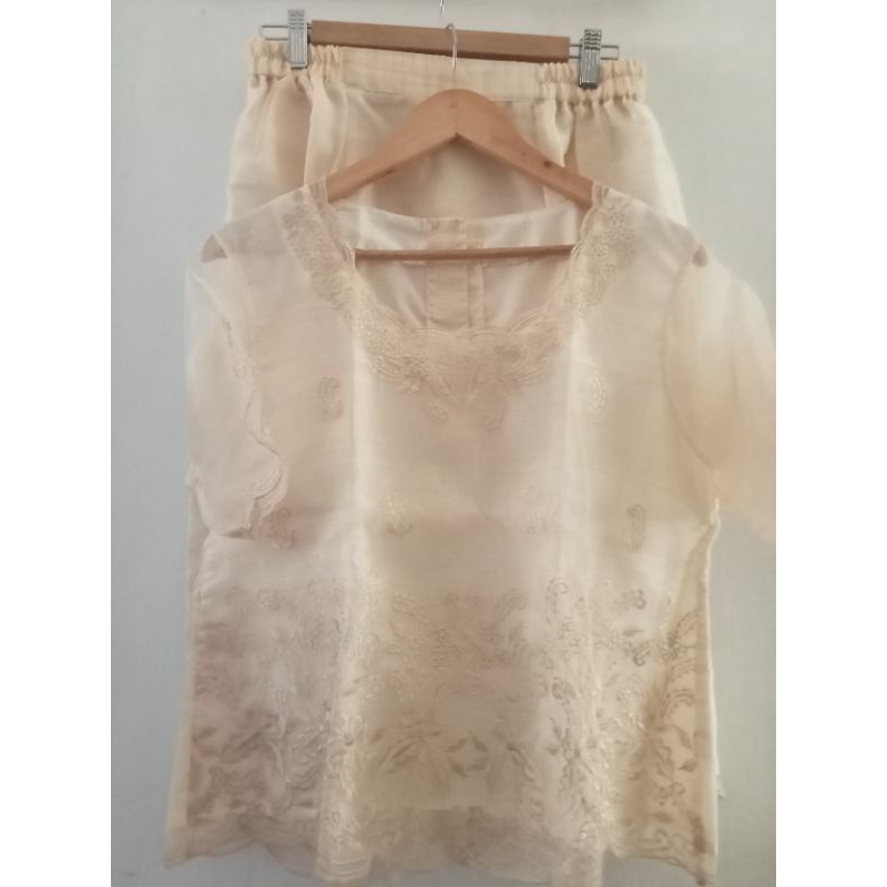 New Sale Item Kimona Terno Filipiniana Embroider Flower Design Palda ...