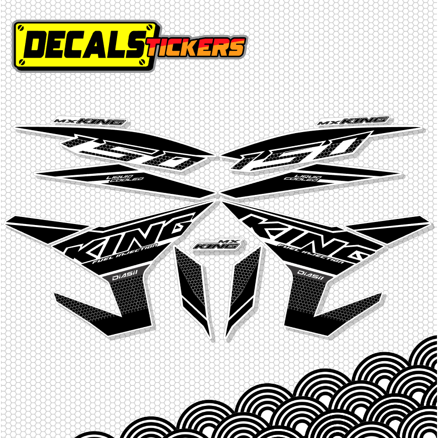 sniper 150 v2 stock decal sticker KING sticker Malaysian Thai decals ...