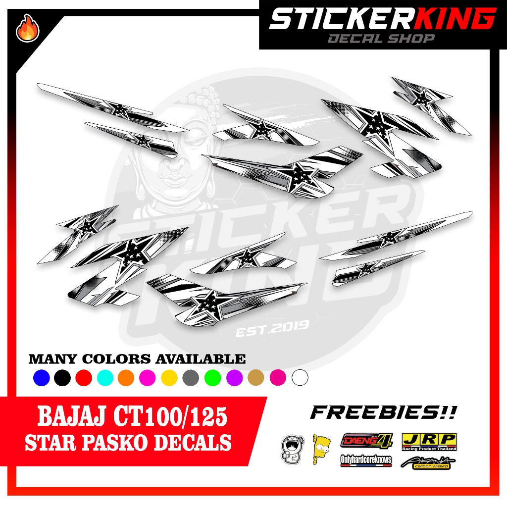 Bajaj Ct100 125 Star Pasko Decals with Freebies Stickers Thailand Indo ...