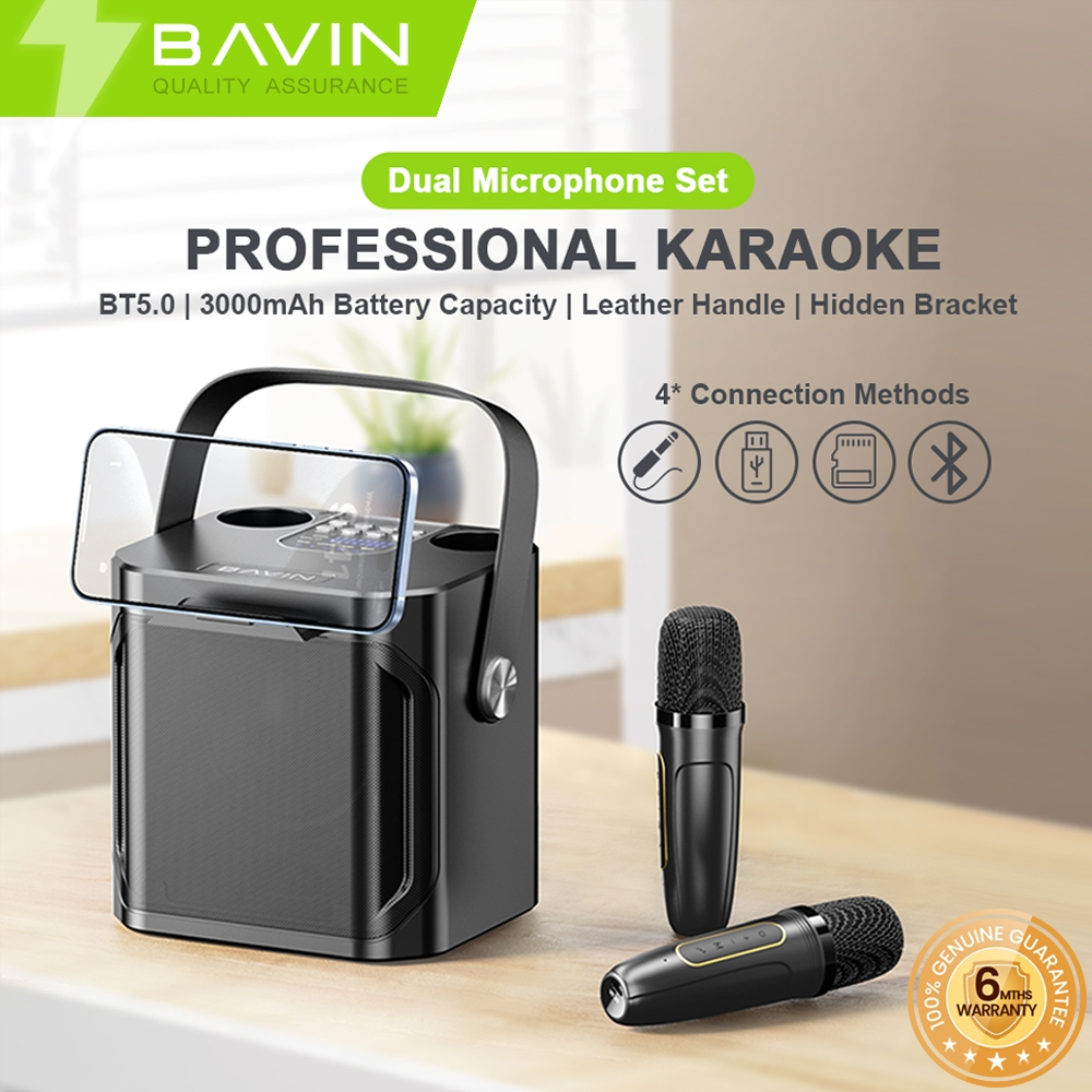 BM20 Pro Bluetooth Karaoke Speaker – Dual Mics & Built-in Phone Stand ...
