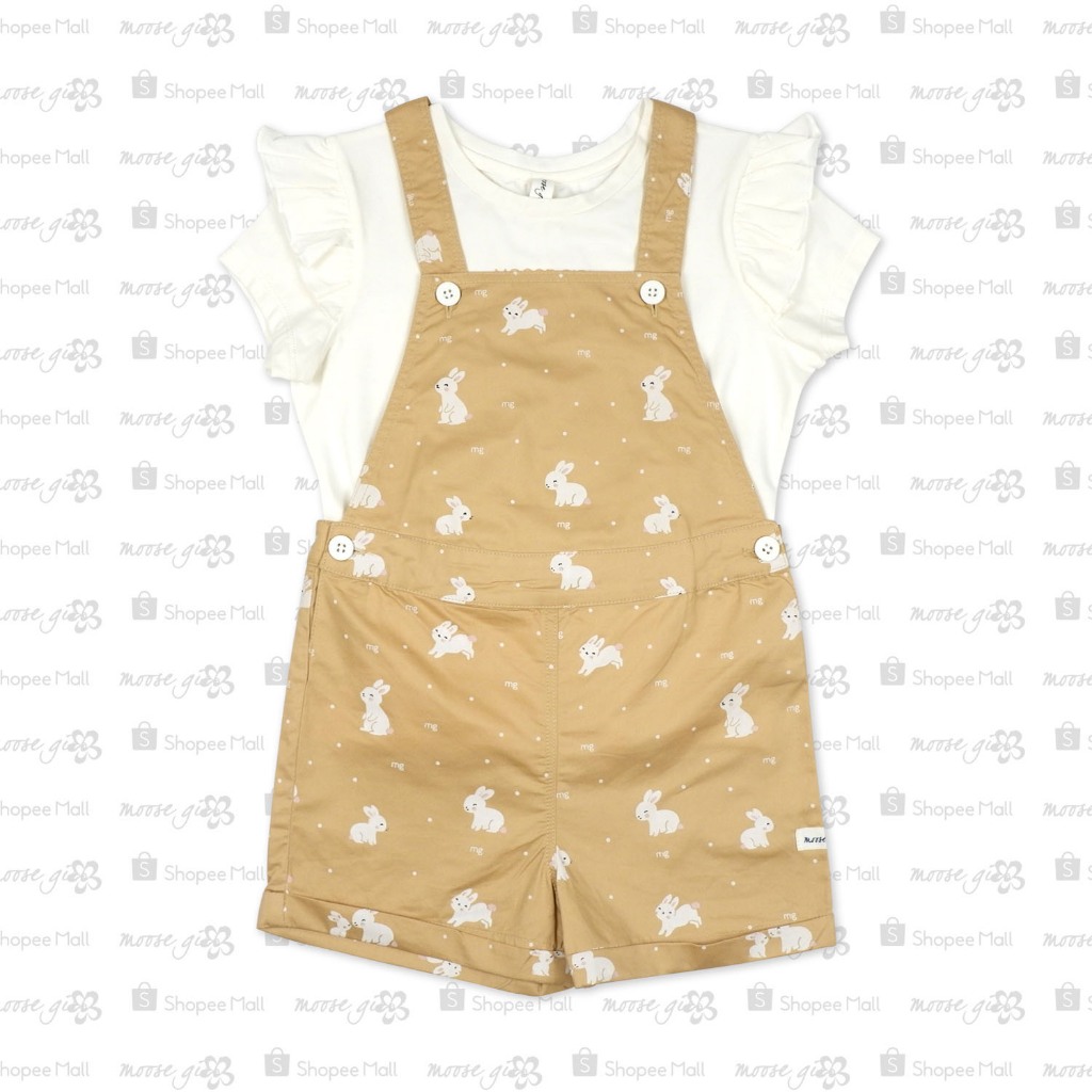 Moose Girl Beige Jumper Short With Off White Blouse Set (GJSS- 5603 ...