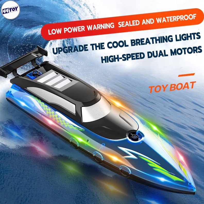 Rc boat Remote control Light Remote Control Boat Toy Medium High-Speed ...