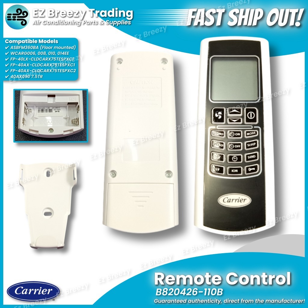 Remote Control B820426-110B for Carrier Air Conditioning Units | Shopee ...