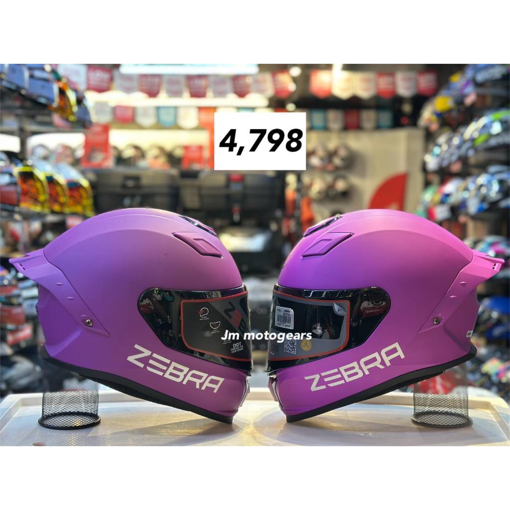 ZEBRA 655 FULLFACE COUPLE HELMET | Shopee Philippines