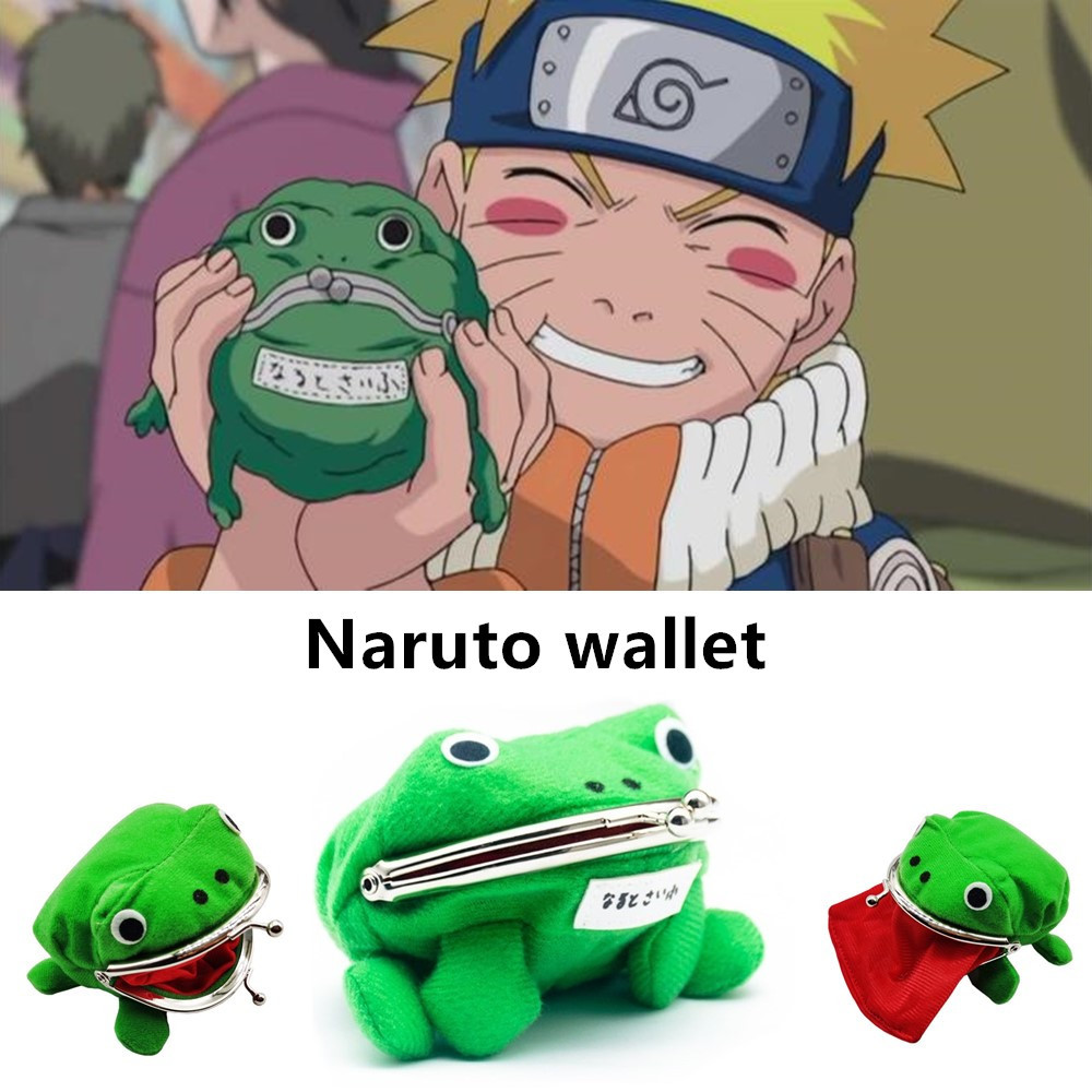 Naruto wallet Frog Wallet Coin Purse Uzumaki Cartoon Plush Toy Cosplay ...