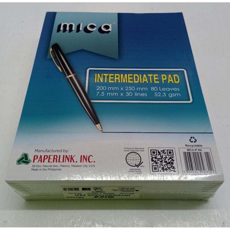 MICA Intermediate Pad paper | Shopee Philippines