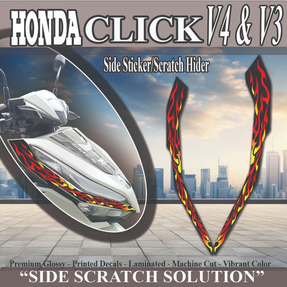 SIDE STICKERHONDA CLICK VERSION 4,3 NEW TECH DESIGN SIDE STICKER/ HONDA ...