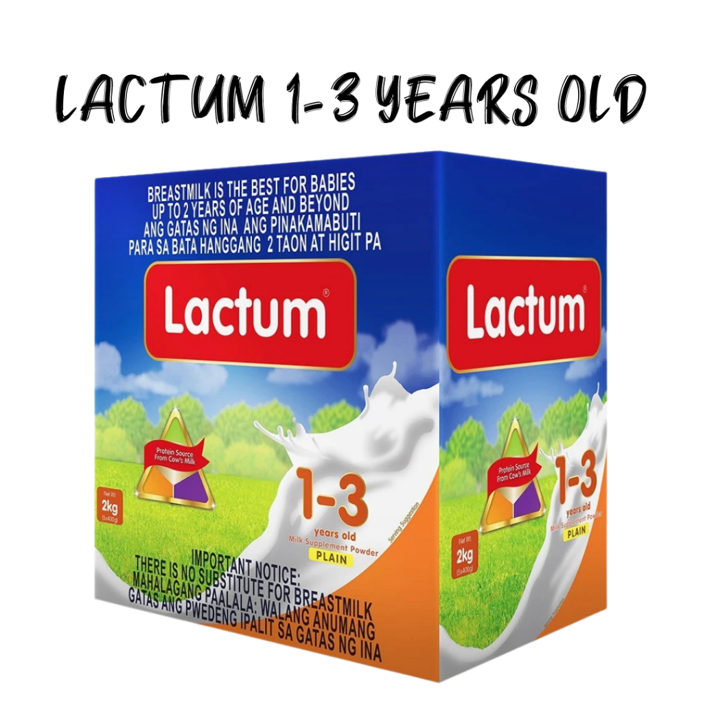 LACTUM 1-3 YEARS OLD 350G, 700G, 1.15KG, 2KG, 2.3KG, 3KG, 4KG | Shopee Philippines