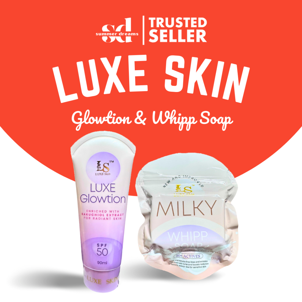LUXE SKIN Glowtion and Milky Whipp Soap Skin Whitening Skincare Body ...