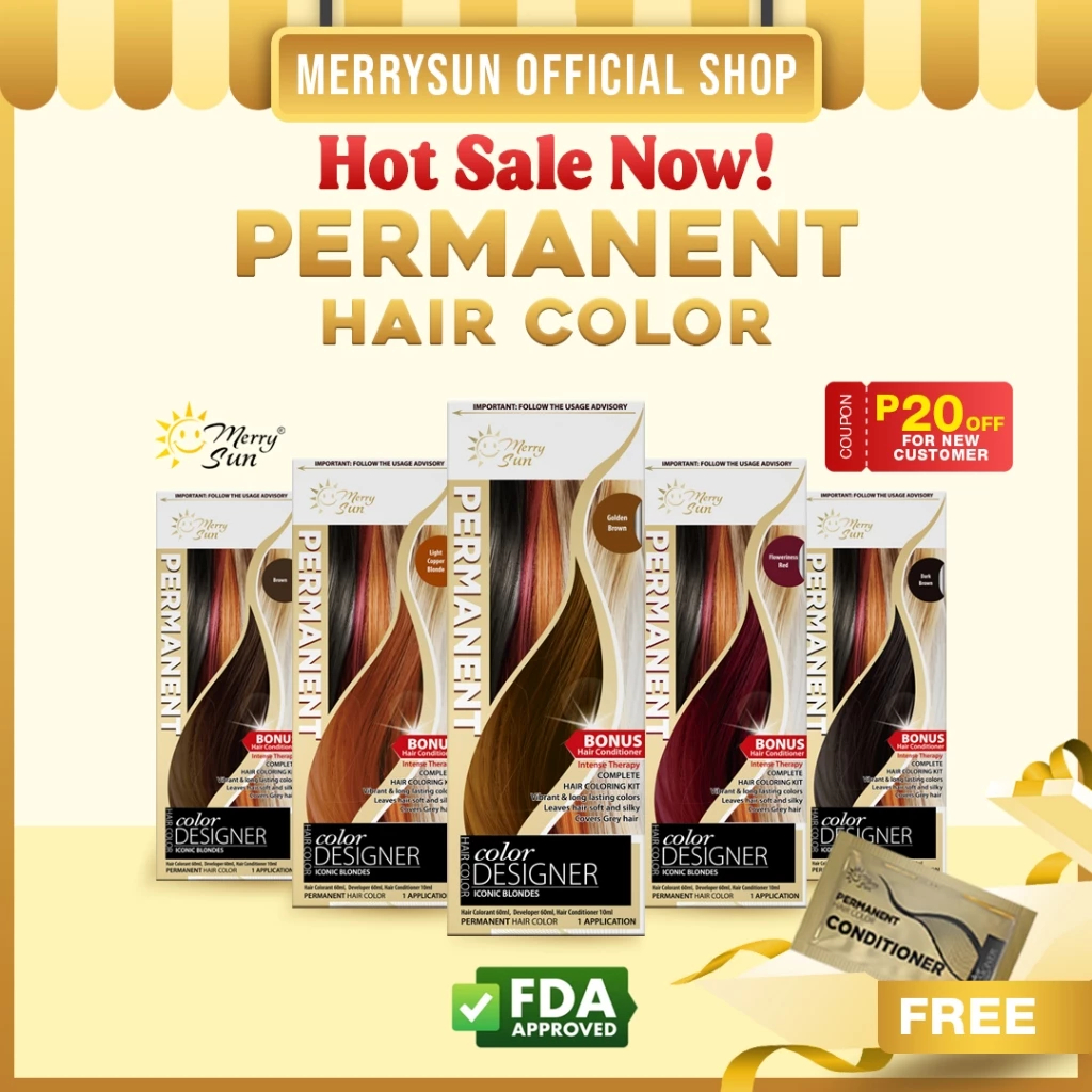 Merry Sun Permanent Hair Color 60ml | Shopee Philippines