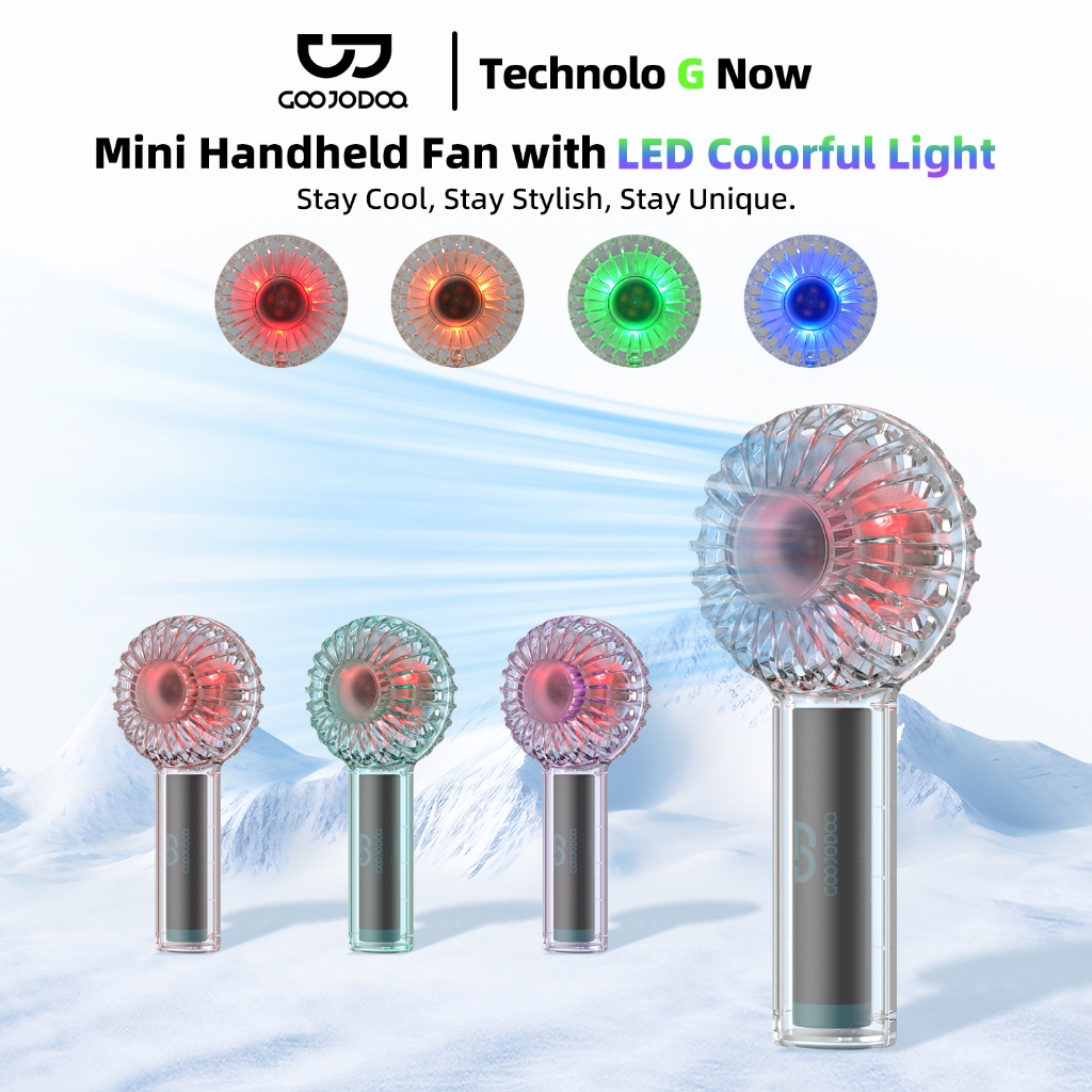 GOOJODOQ Handheld Fan Mini Fan Portable Transparent Design Adjustable ...