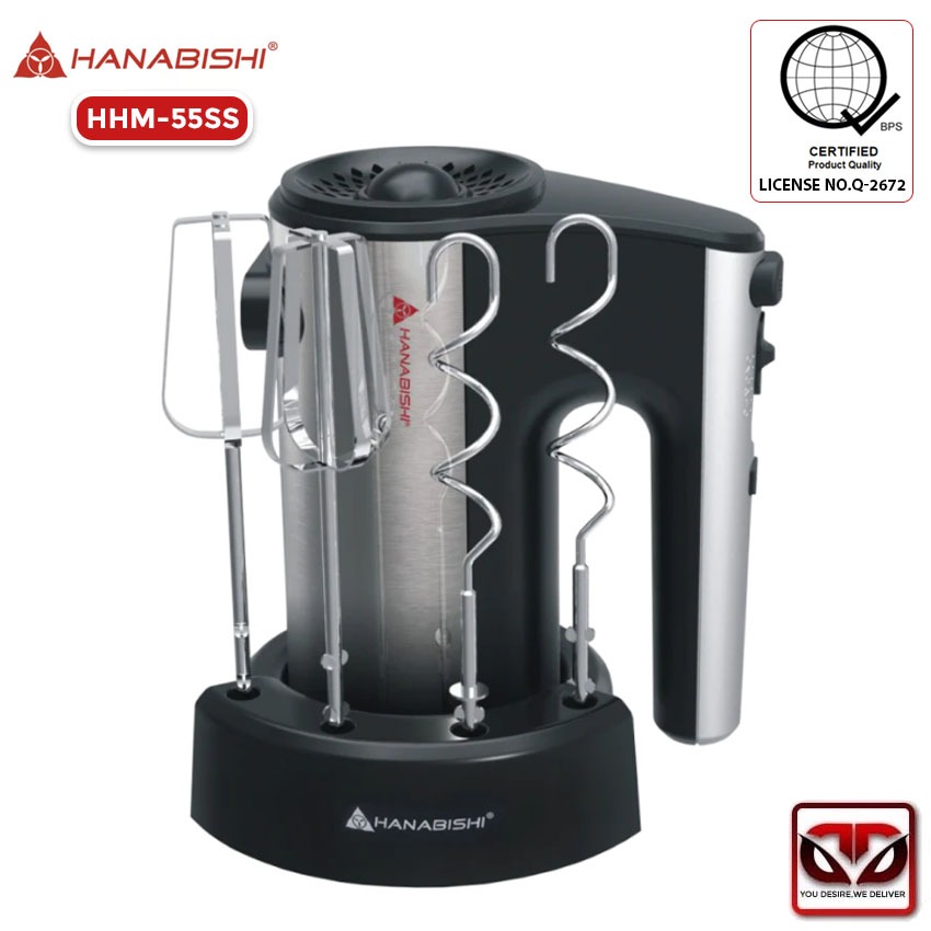 D&D Hanabishi HHM-55SS 5-Speed Control Hand Mixer With Stand | Shopee ...