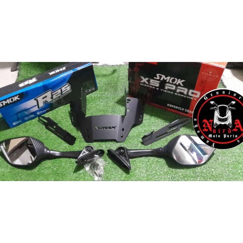 SMOK SET X5 PRO MIRROR & VISOR AND R25 SIDE MIRROR FIT FOR NMAX V2 ...