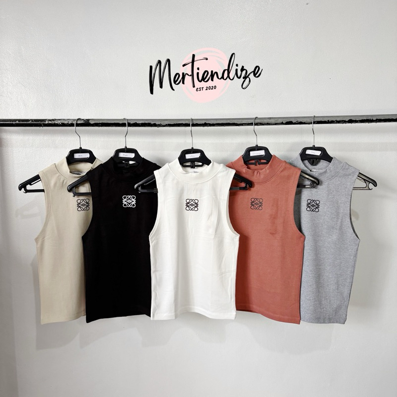 Loewe Turtle Neck Print Tank Top | Shopee Philippines
