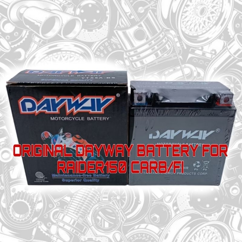 SUZUKI RAIDER150 CARB/FI ORIG BATTERY SIZE | Shopee Philippines