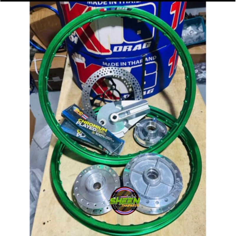 TAIKOM/KING DRAG RIM 1.4 PAIR WITH CROME HUB&RIOS SET | Shopee Philippines