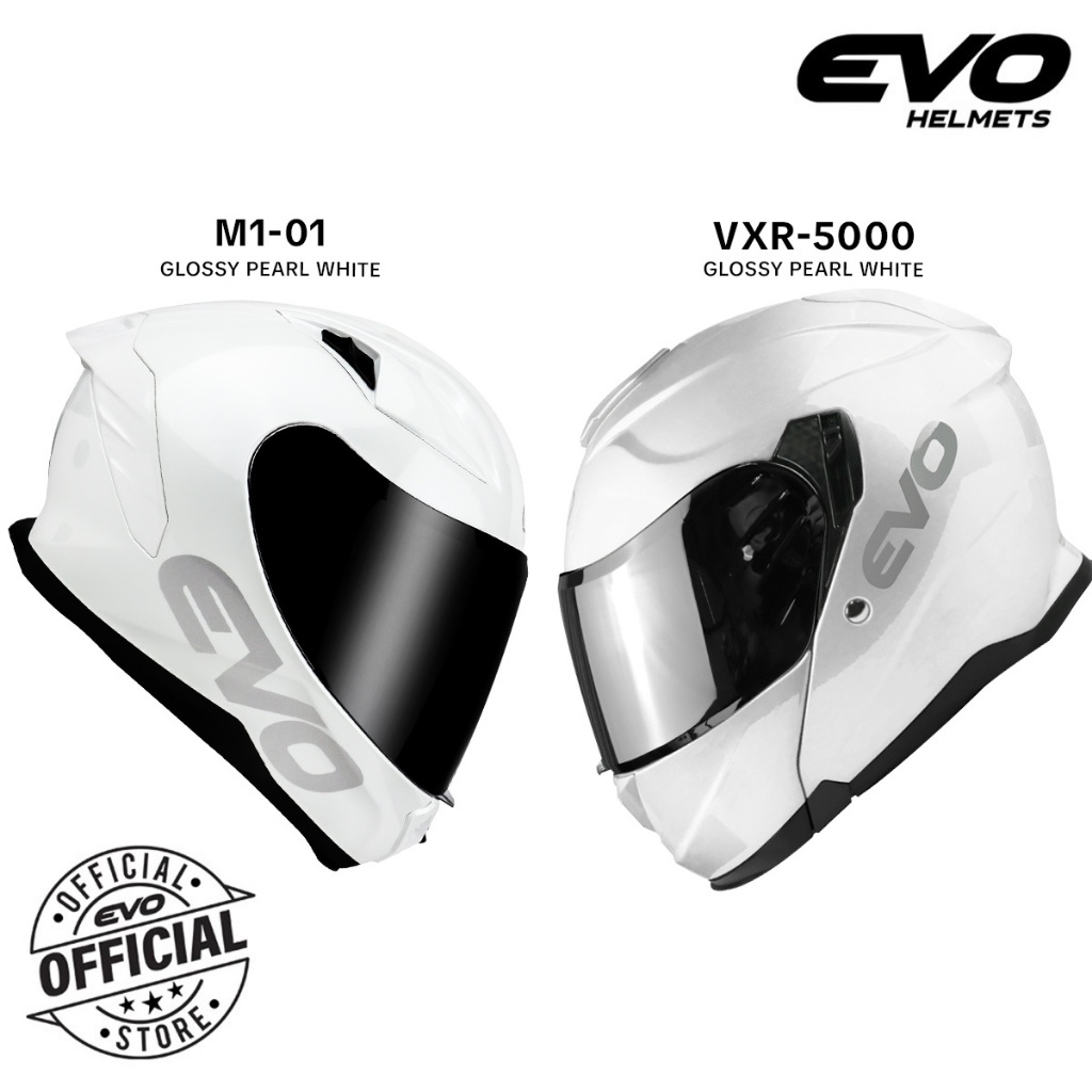 EVO Motorcycle Couple Helmet M1-01 FF VXR-5000 Modular FF Helmet ...