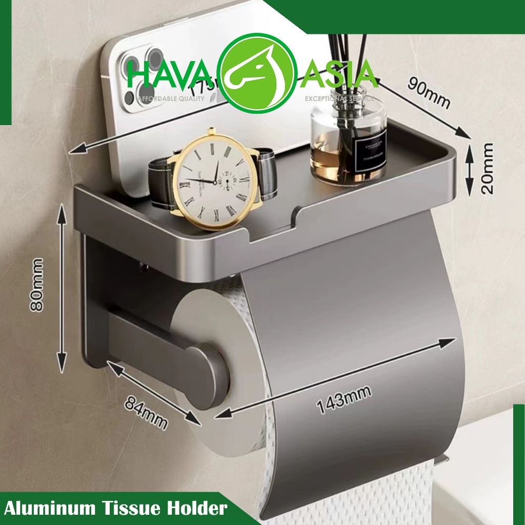 HavaAsia Aluminum Tissue Holder (Code: AT501 SNGL) | Shopee Philippines