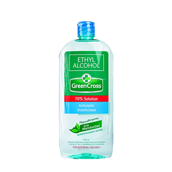 Green Cross 70% Ethyl Alcohol with Moisturizer 500ml | Shopee Philippines