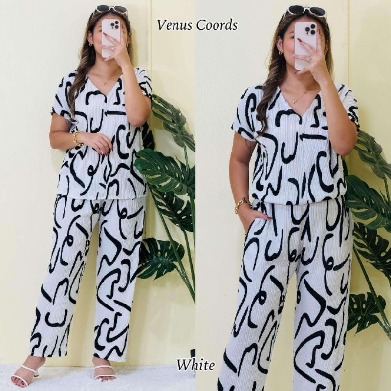 VENUS Coords Plus size barkcrepe fabric fit up to 2xl with side pocket ...