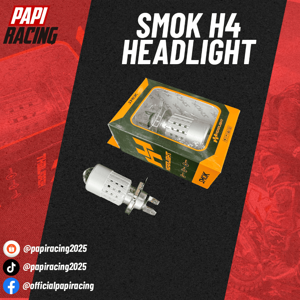Smok headlight H4 type socket (yellow & white) | Shopee Philippines