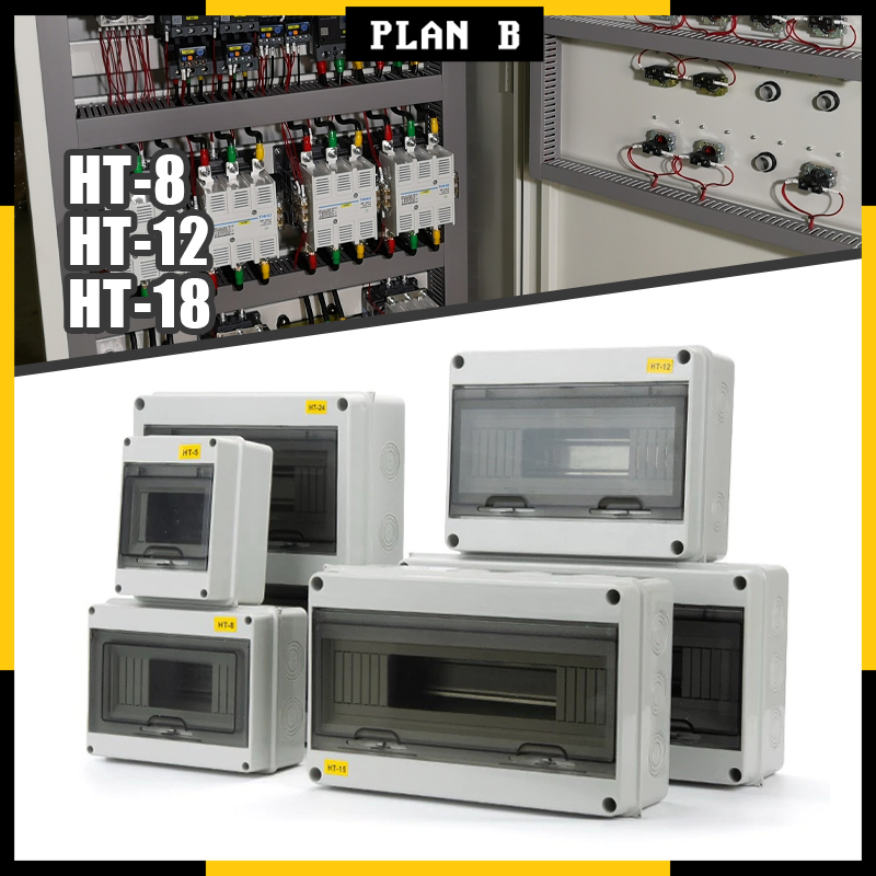 Waterproof MCB Panel Box Dustproof Breaker Distribution Box HT-8/12/18 ...