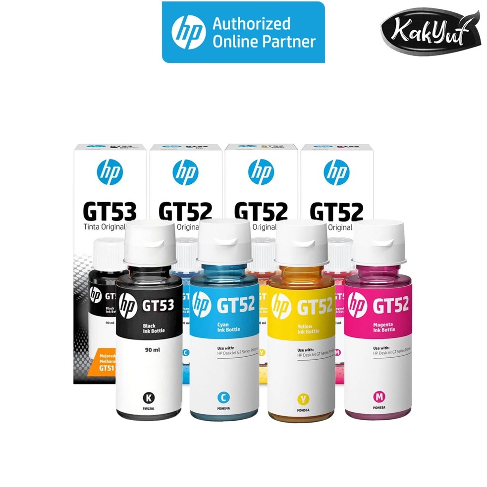 HP Original GT53 XL/GT51 Black + GT52 CMY Set Of 4units Ink Bottle For ...