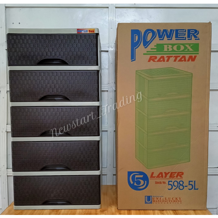 #598-5L UNI-LUCKY 5 LAYER RATTAN DRAWER / POWERBOX DRAWER / CABINET ...