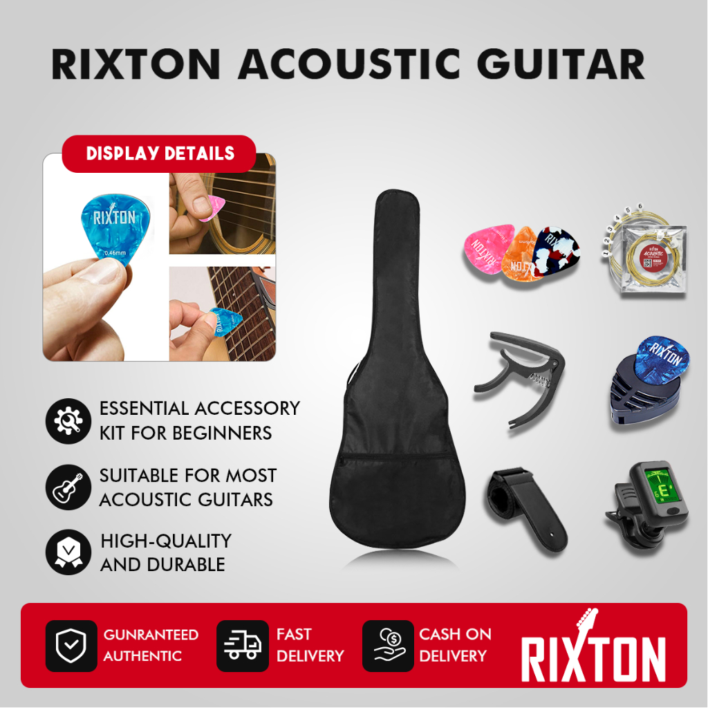 RIXTON 14pcs Guitar Tool Set Changing Kit Guitar Strings Capo Cutter ...