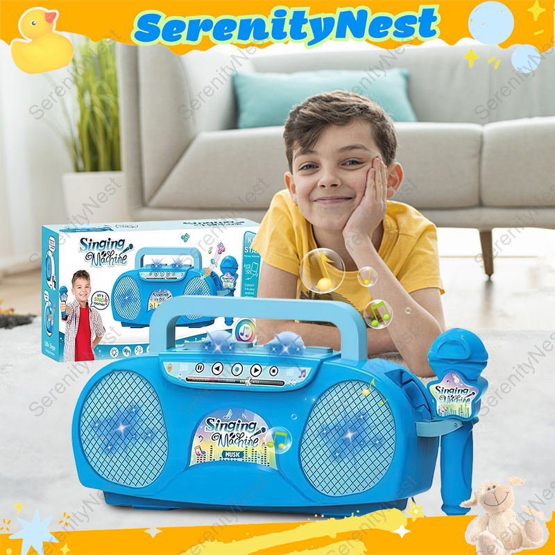 SerenityNest Kids Singing Machine Educational Toy with Mic, Light ...
