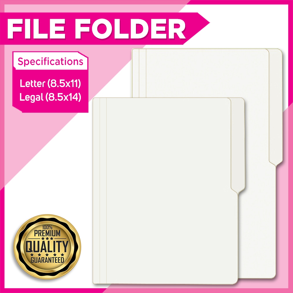 100pcs File Folder White 14PTS (Short/Long) | Shopee Philippines