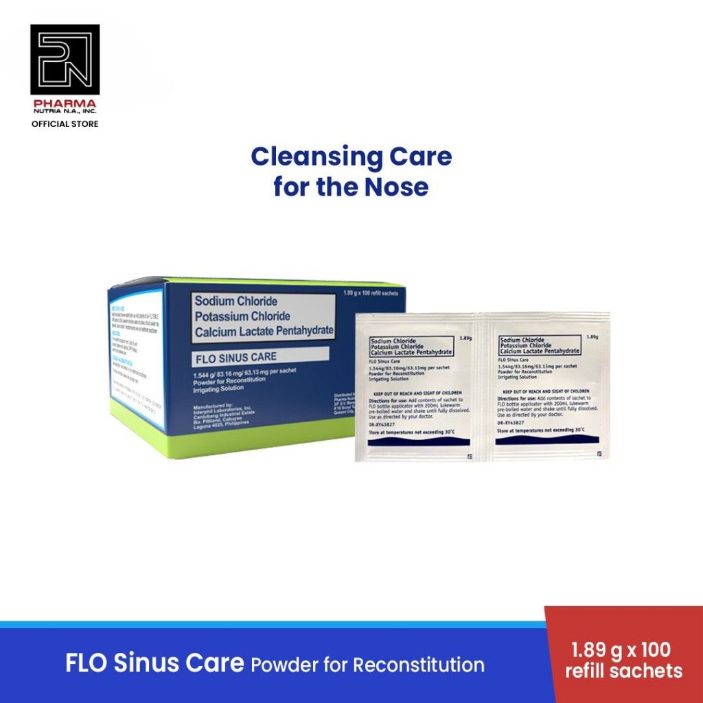 FLO Sinus Care Refill Sachet 100s - Nasal & Sinus Irrigation Solution ...