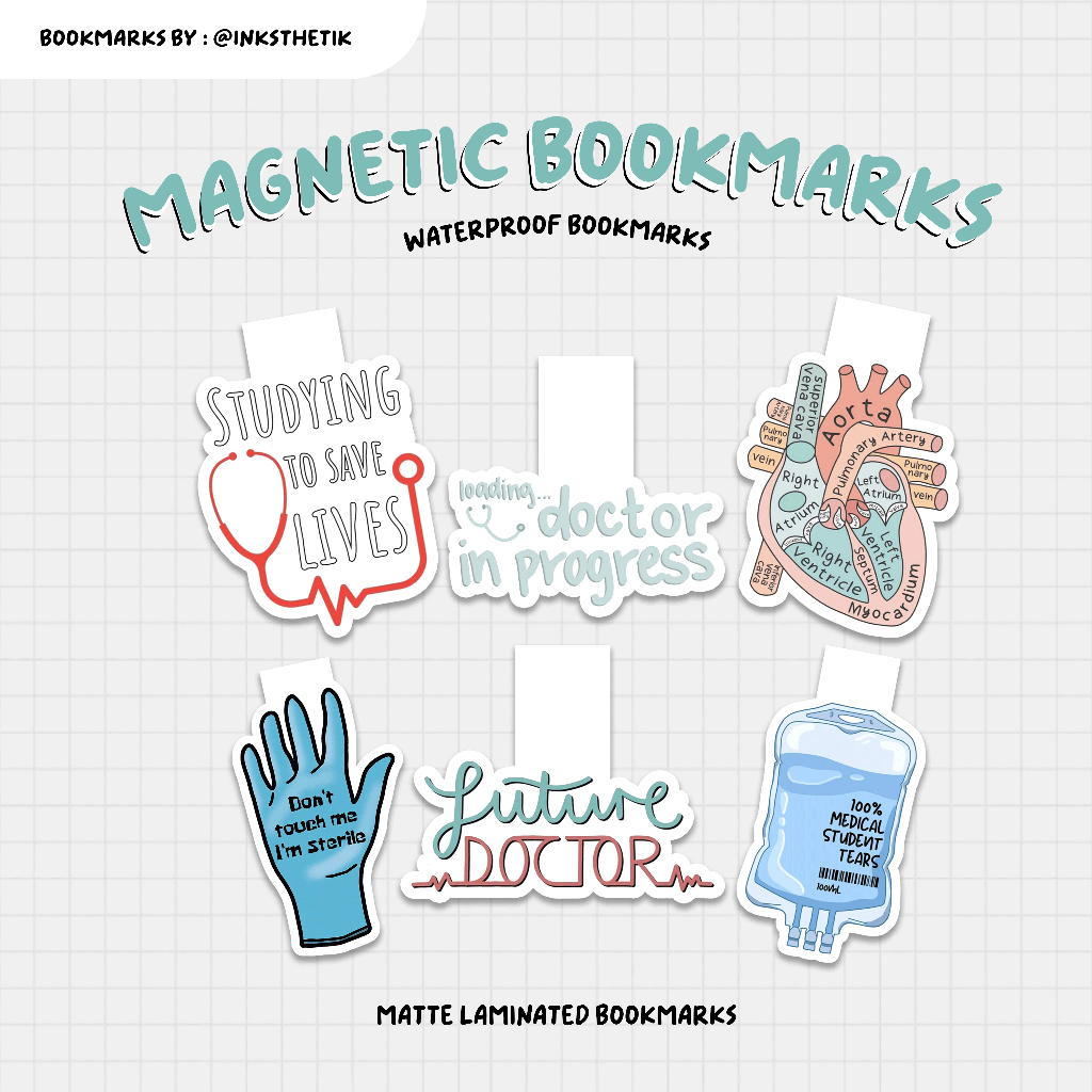 Medical Student theme Magnetic bookmarks | Relatable bookmark | Shopee ...