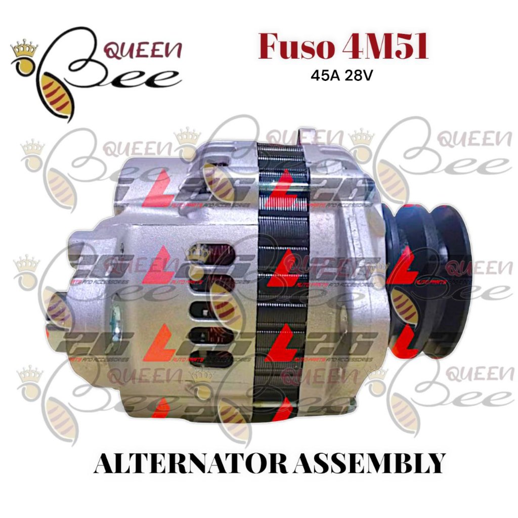 Fuso 4M51 Alternator Assembly 45A 28v Double Pulley w/o Vacuum | Shopee ...