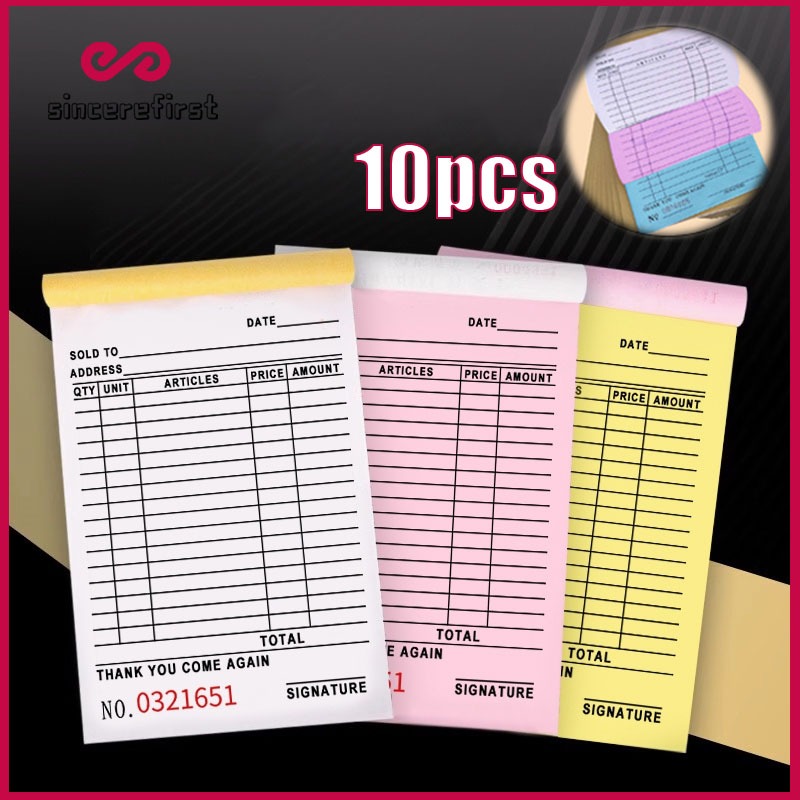 10pc Delivery Receipt Temporary Resibo Paper With Carbon Official ...