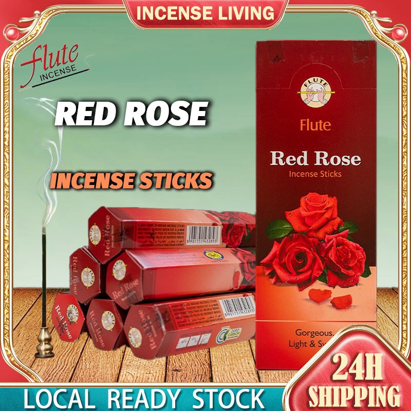 Flute Red Rose Incense Sticks (20 Sticks Per Box) | Shopee Philippines