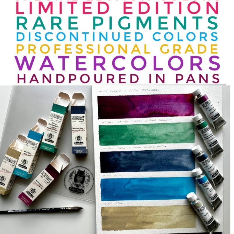 Halfpans of Limited Edition, Rare Pigments Watercolor handpoured ...