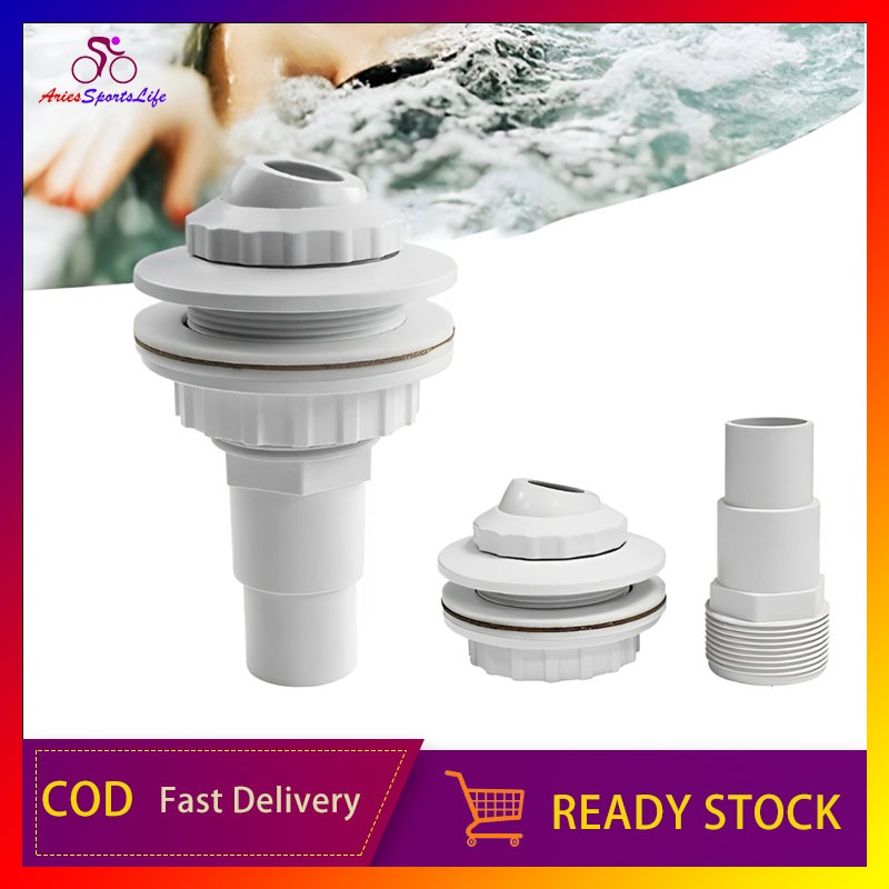 Above Ground Pool Complete Return Jet Fitting with Gasket and Adapter ...