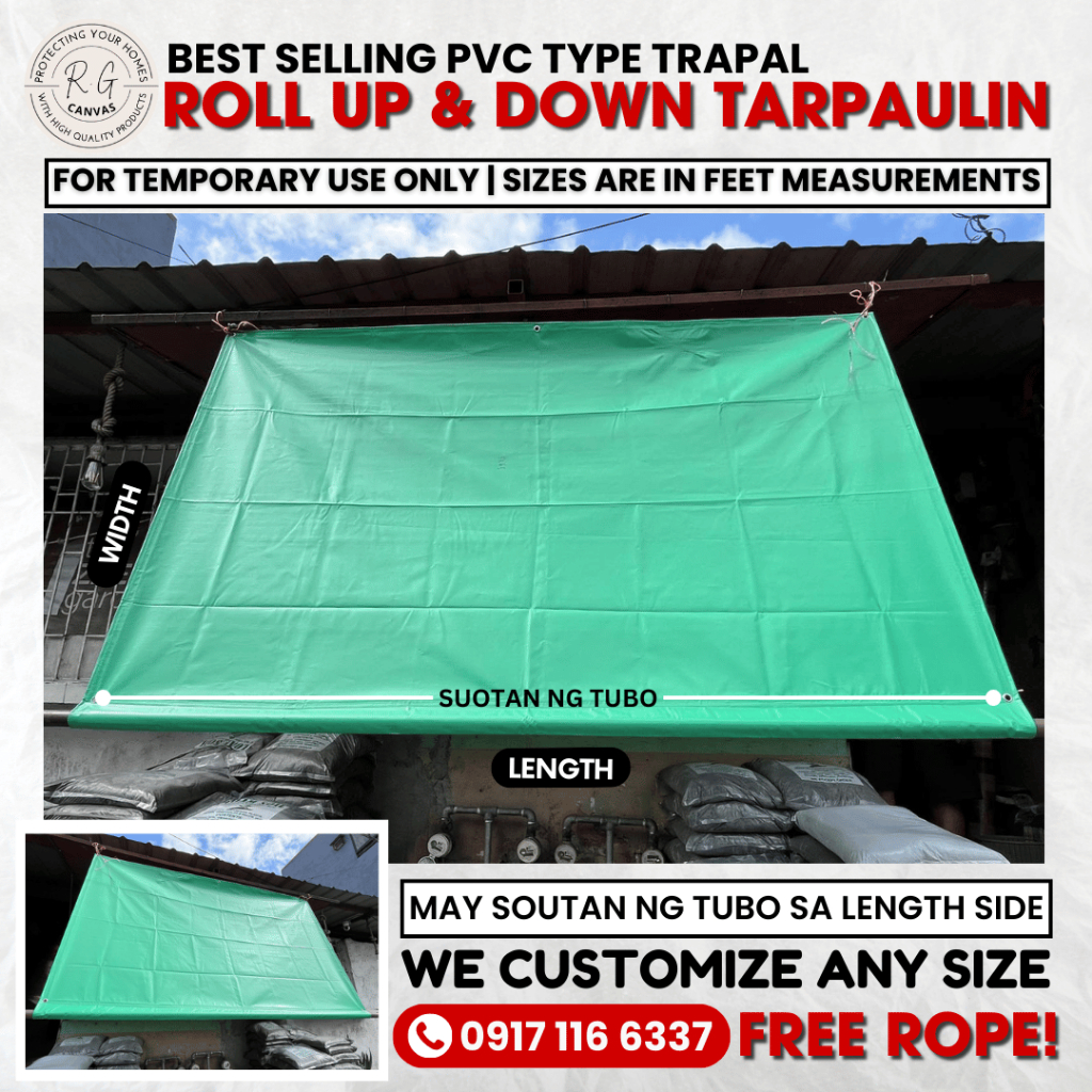 R.G Trapal Waterproof 6x7 6x8 6x9 6x10ft Tarpaulin Lona with suotan ng ...