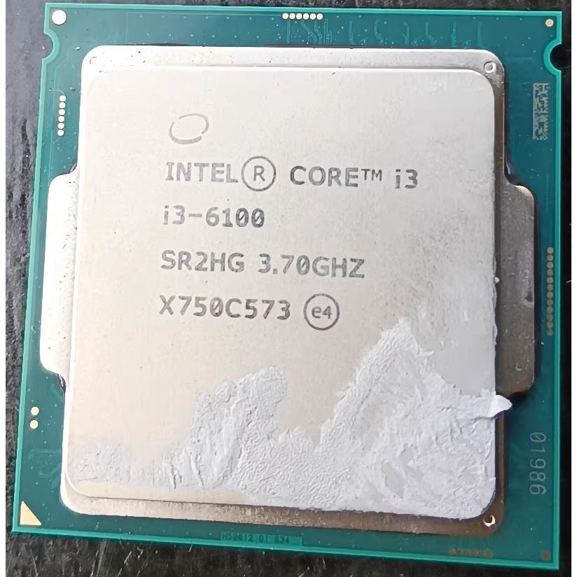（used）Intel Core i3 6100/6100T Processor LGA 1151 3.7GHz 3M Cache Dual-Core 51W Lyczar Desktop ...