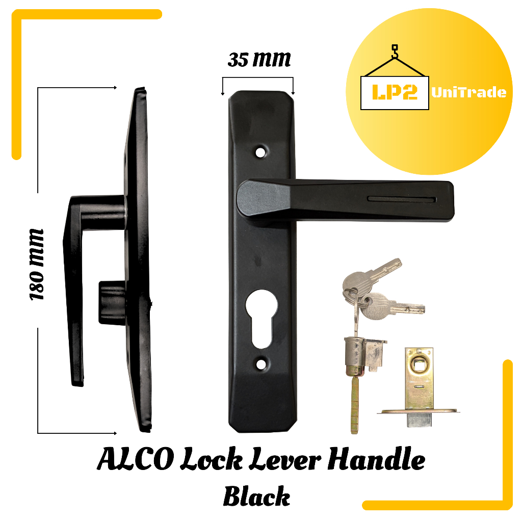 Aluminum Door Lever Lock Handle Set – For Screen Swing Door / ALCO ...