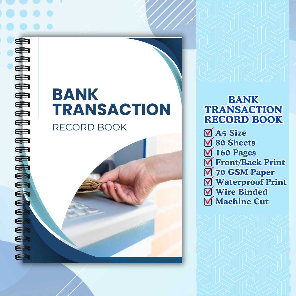 A5 Bank Transaction Record Booklet Notebook | Shopee Philippines