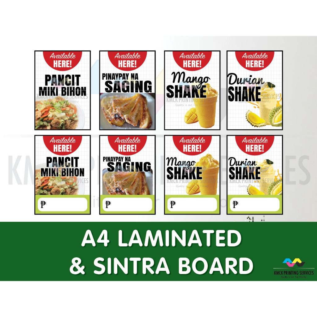 Available Here PANCIT MIKI BIHON, PINAYPAY NA SAGING, MANGO SHAKE ...