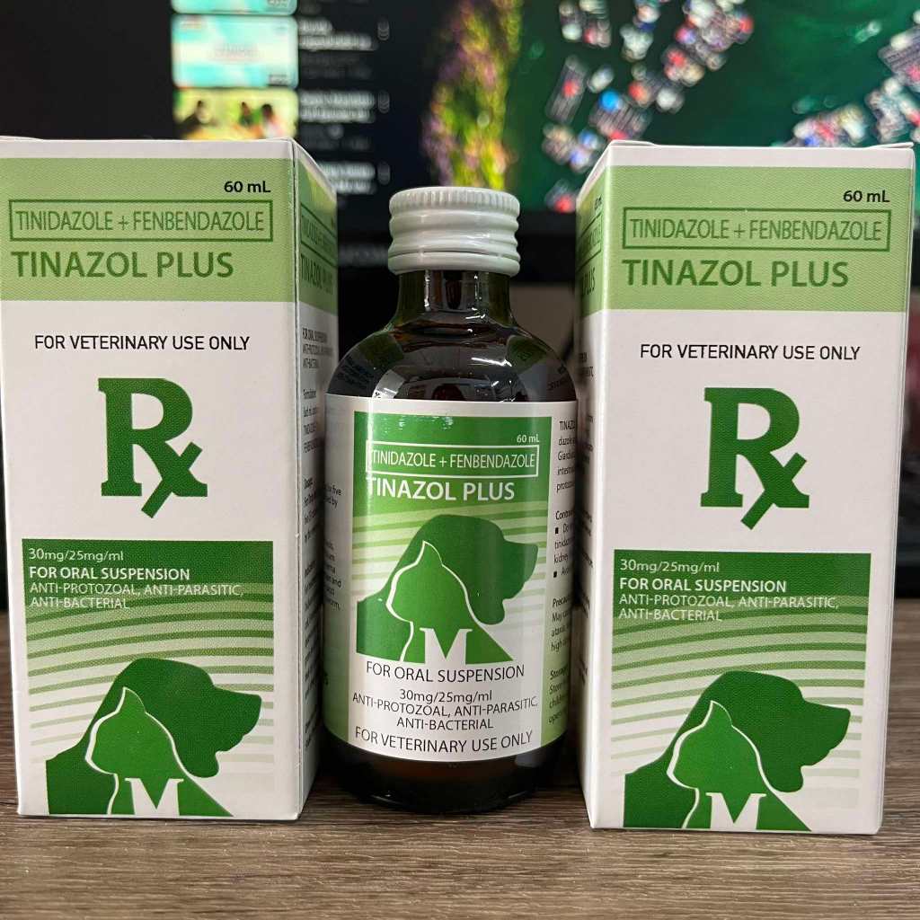 Tinazol Plus for Dogs & Cats 60mL (Tinidazole + Fenbendazole) | Shopee ...